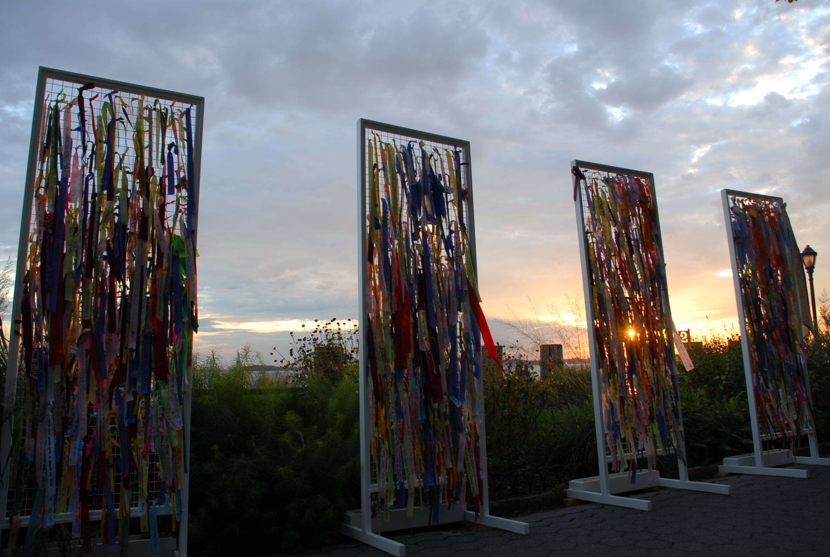 Ribbons of Hope Battery Park Dusk | National September 11 Memorial & Museum