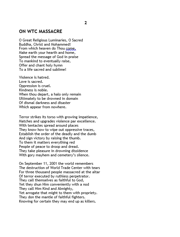 On WTC Massacre_Page1 | National September 11 Memorial & Museum